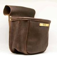 Leather Shell Pouch, Personalized Clay Shooting Bag, Handmade Full ...