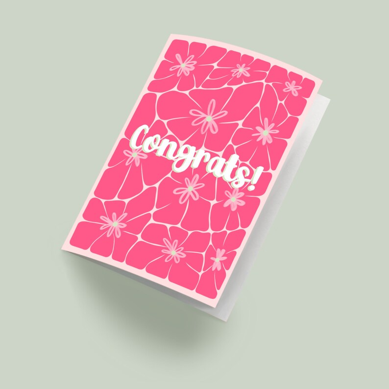 Congrats Instant Printable Card, Congrats, Birthday, Engagement ...