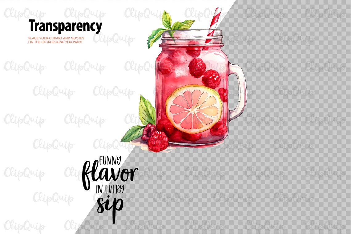 Iced Tea Watercolor Clipart & Quotes, Individual PNG SVG Images ...