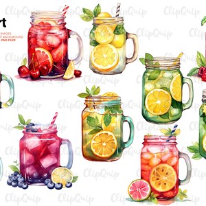 Iced Tea Watercolor Clipart & Quotes, Individual PNG SVG Images ...