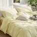 Butter Yellow Color Linen Duvet Soft Linen Duvet Softened Quilt Cover ...