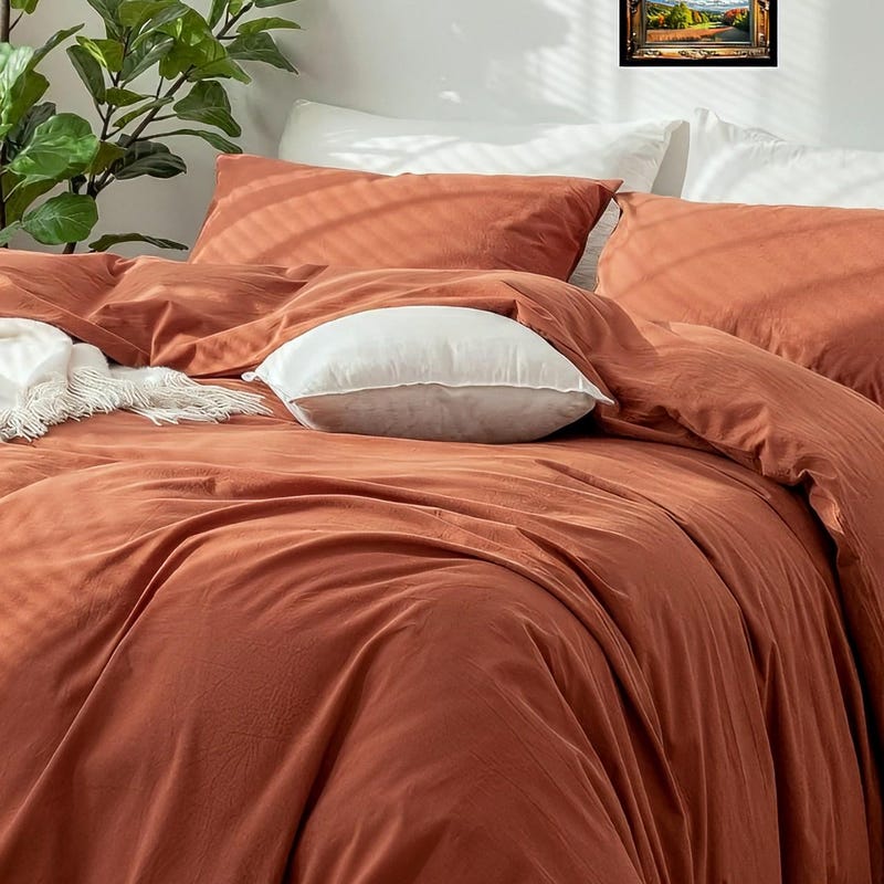 Rust Linen Duvet - Etsy