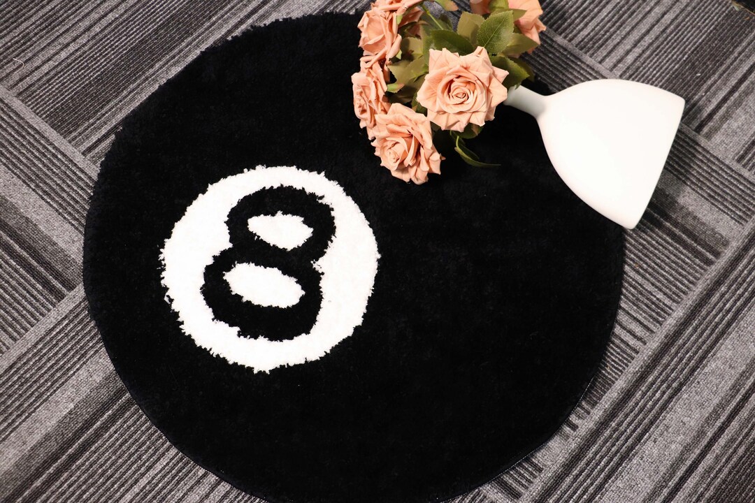 8 Ball Billiards Rug Room Decor Billiard Carpet With 8 Ball - Etsy