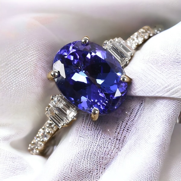Tanzanite Engagement Ring - Etsy
