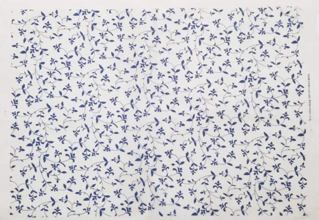 Blue Star Grass Ceramic Decal Underglaze Blue and White - Etsy