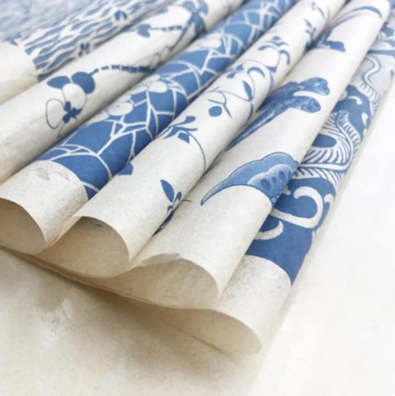 Blue Star Grass Ceramic Decal Underglaze Blue and White - Etsy