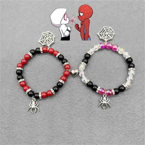 Matching Spiderman and Gwen Stacy Bracelets - Etsy