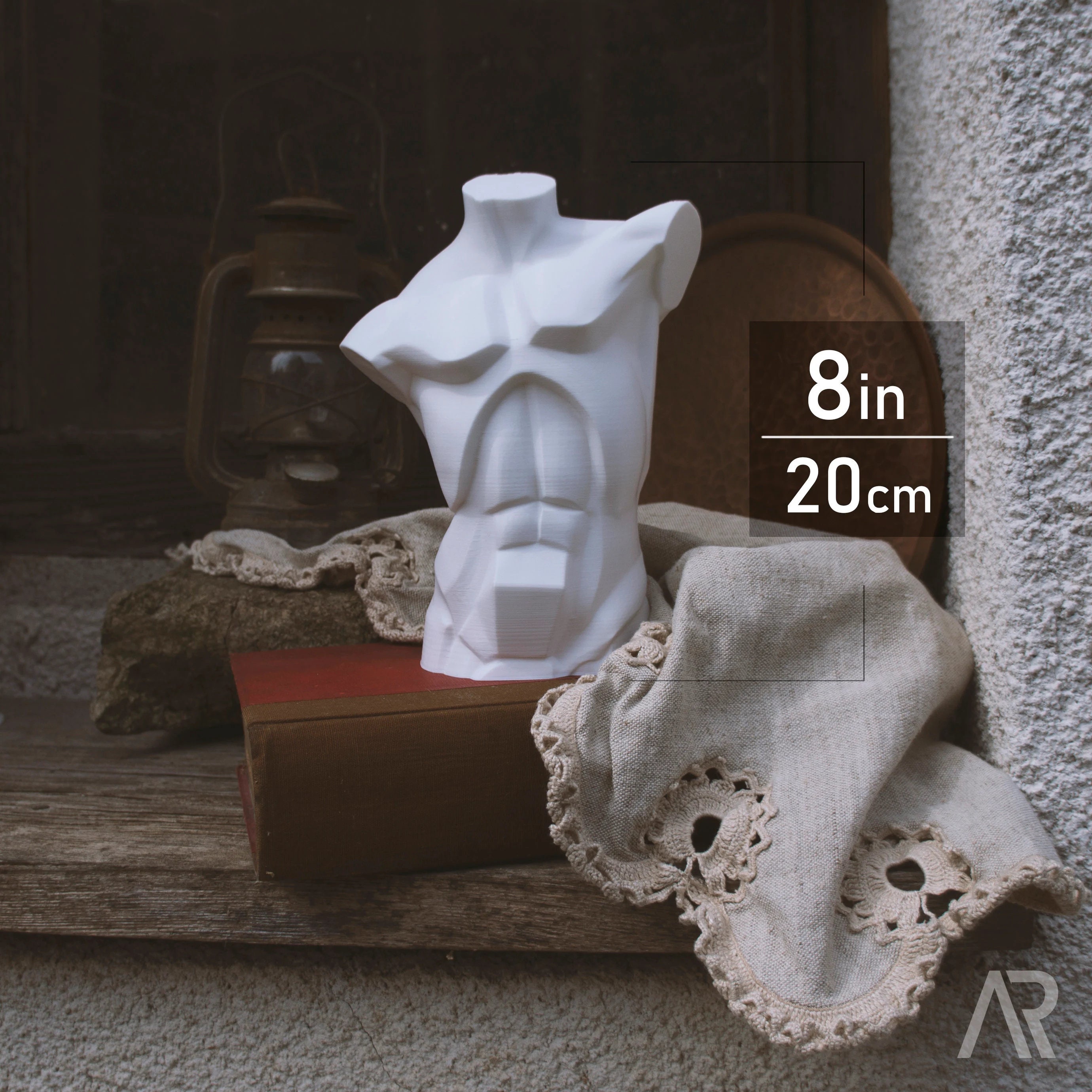 8'' BESTSELLER 3D Printed Torso Sculpture, Anatomy Human Form, Male ...