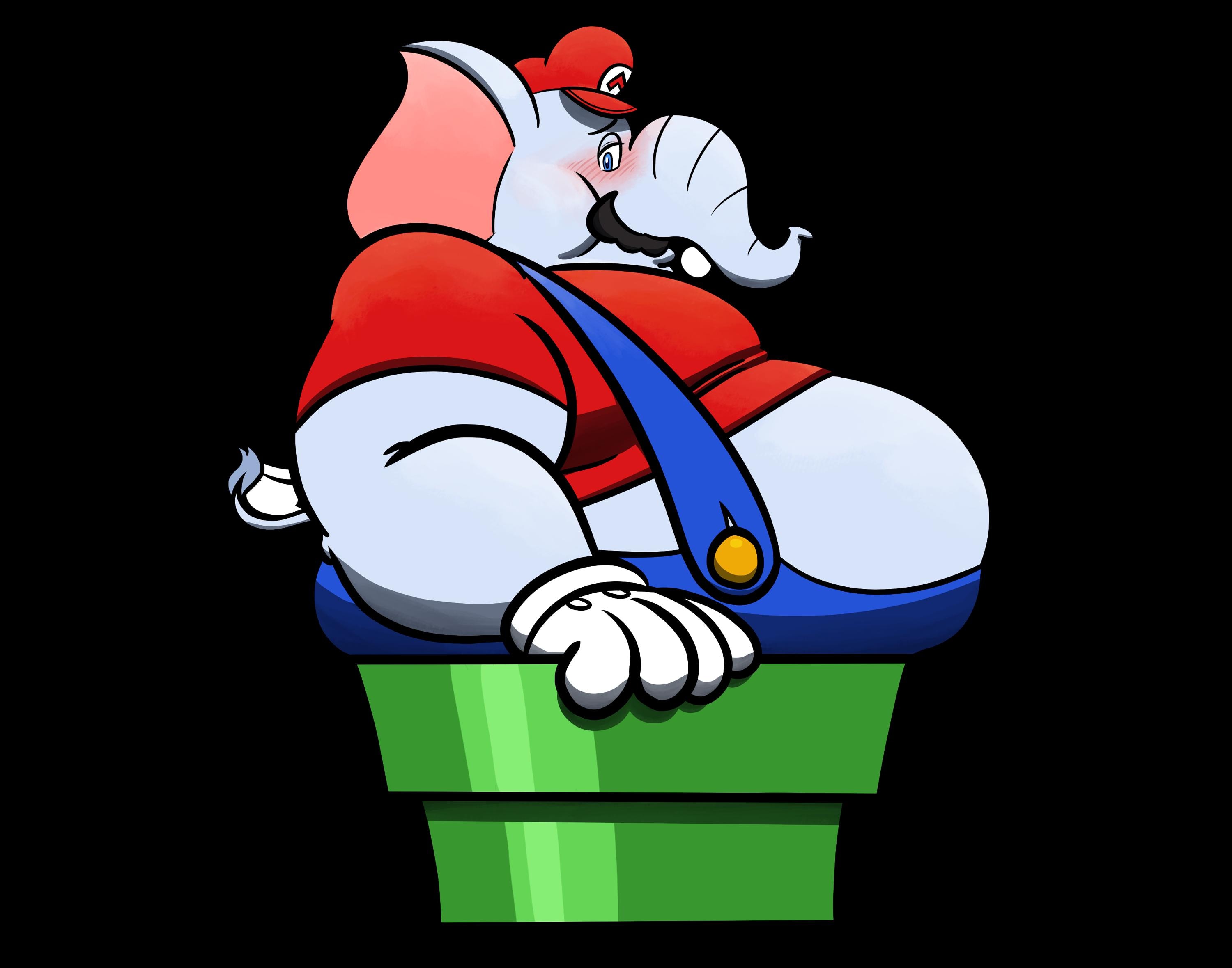 STICKER: Elephant Mario - Etsy