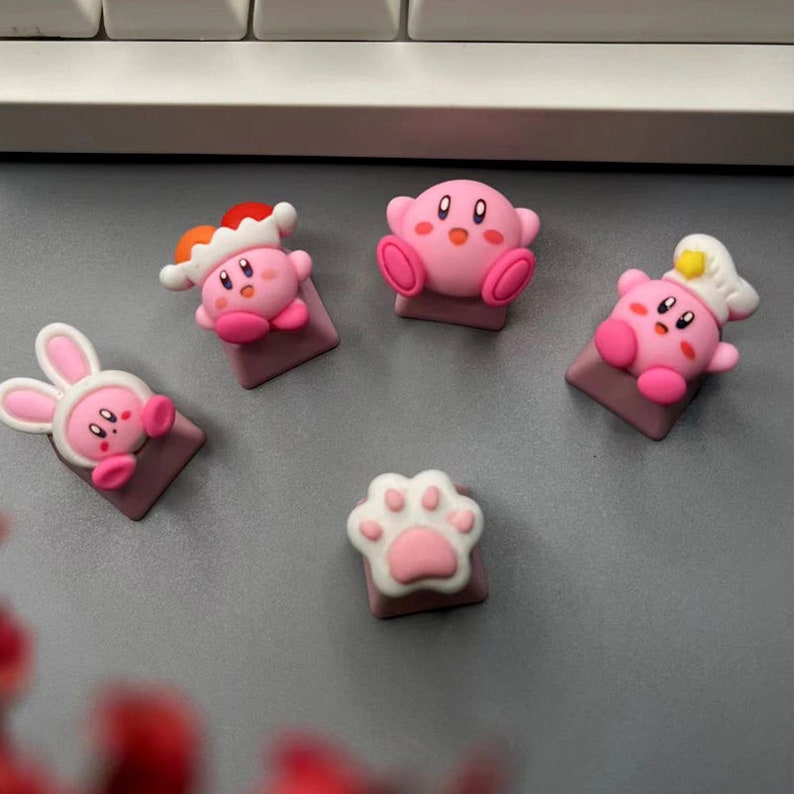 Kirby Keycaps - Kawaii Keycaps, Cherry MX Mechanical Keyboard, 3D ...