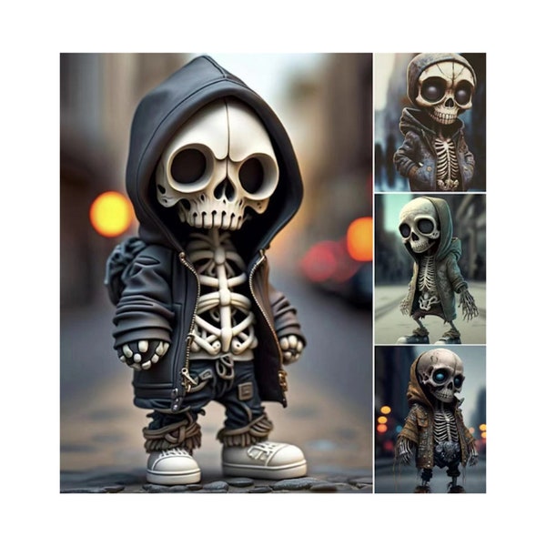 Skeleton Resin Statue - Etsy