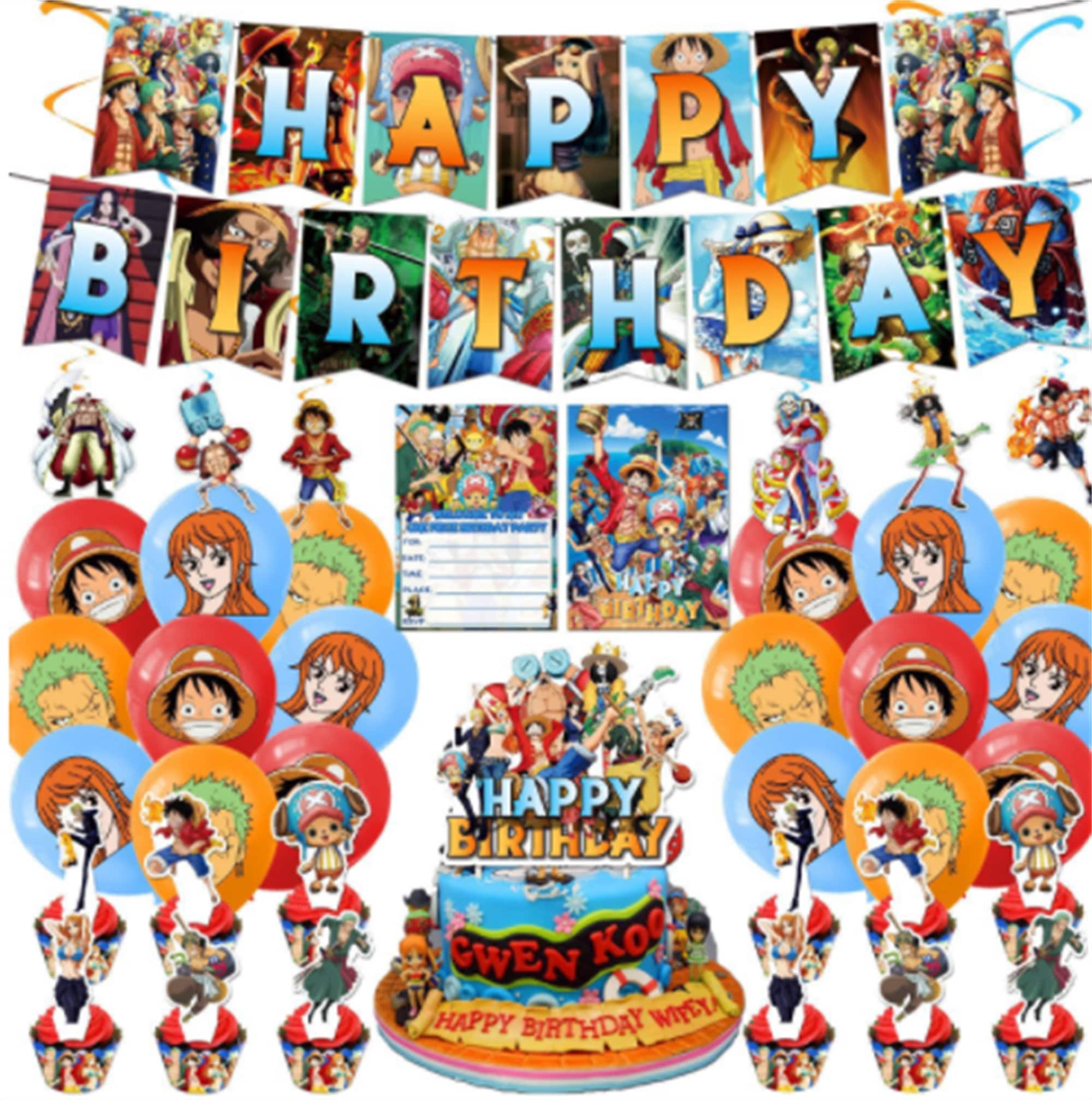32/38/48/60 Pieces One Piece Theme Birthday Party Decorations - Etsy