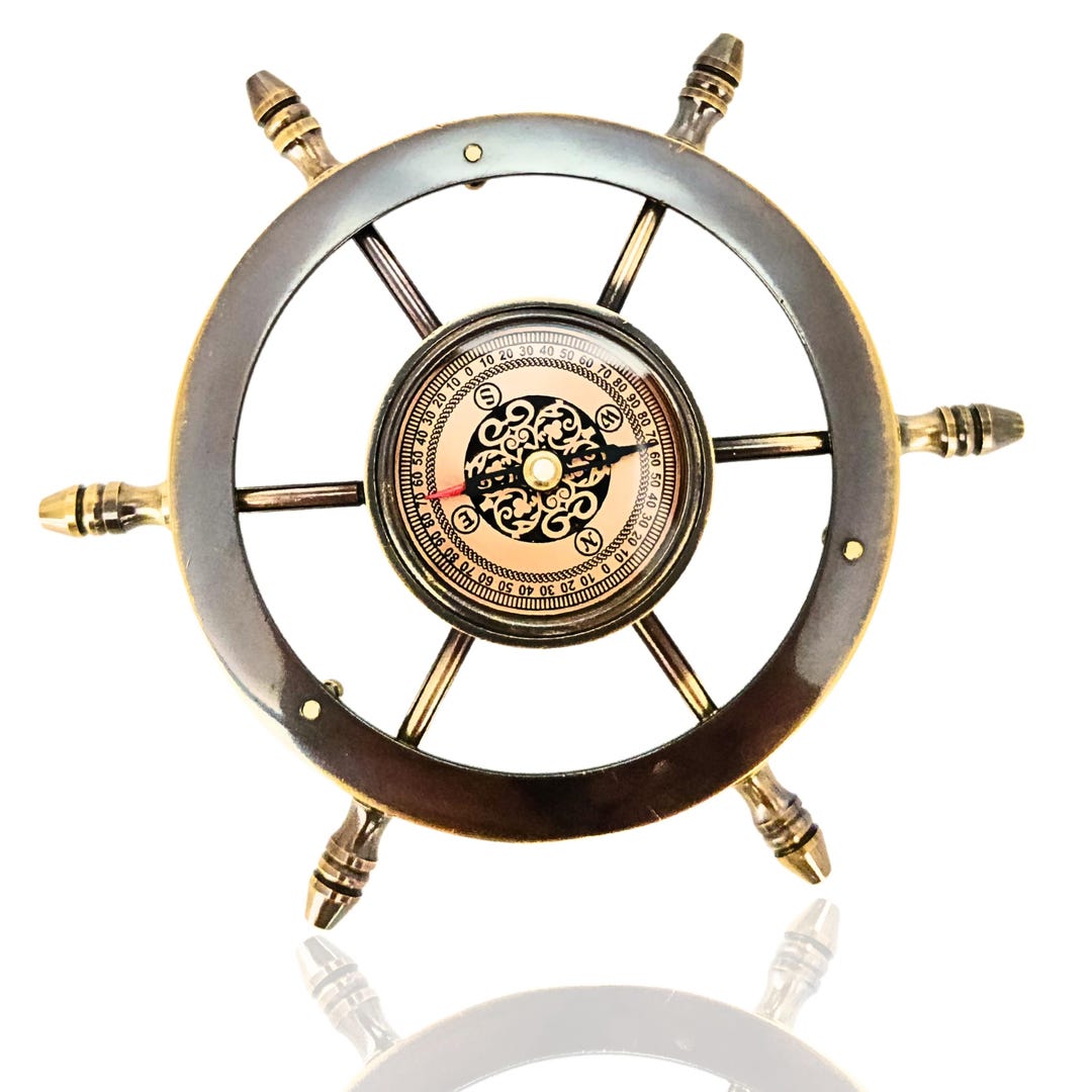 Personalized Engraved Working Wheel Compass, Anniversary Gifts for Men ...