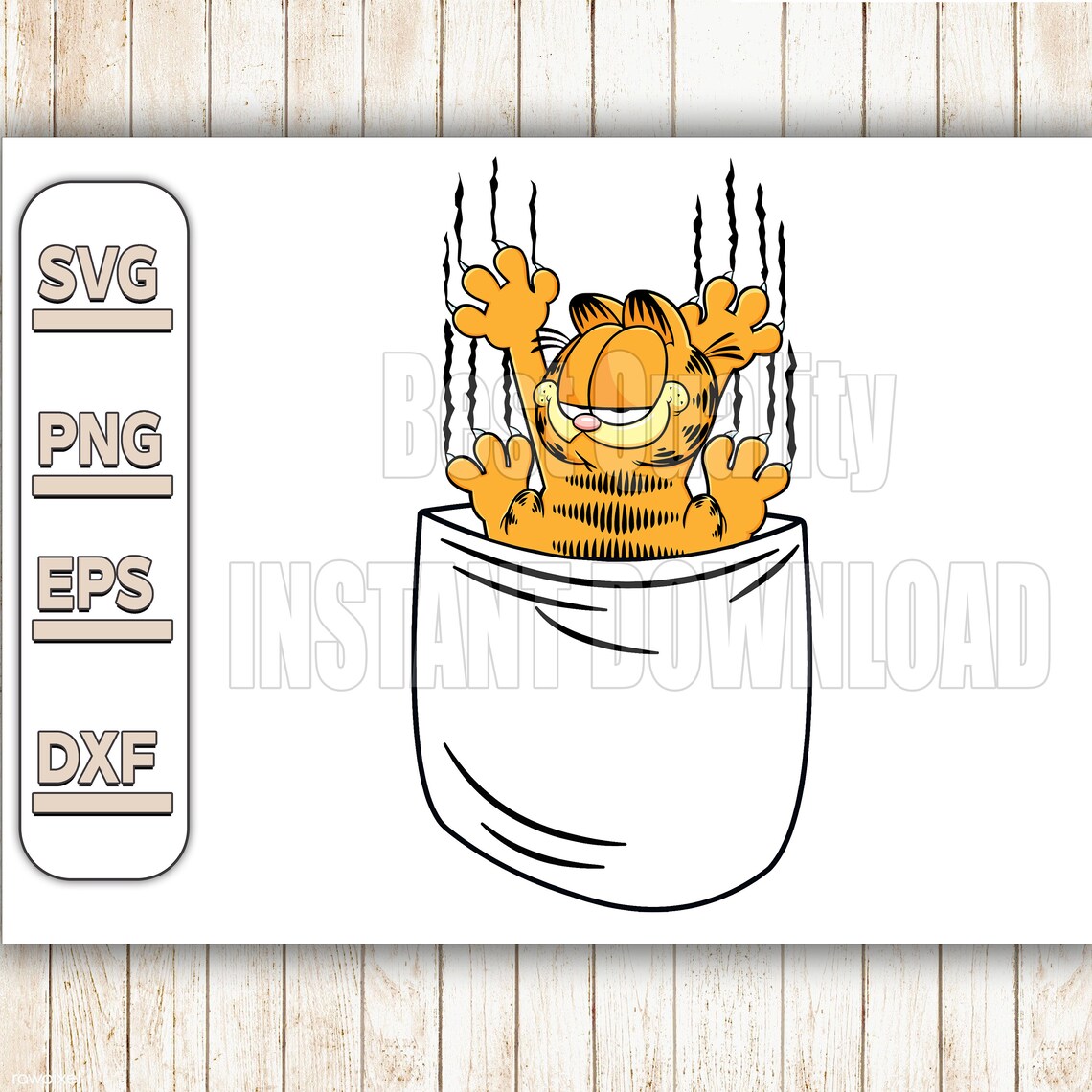 Garfield Svg Cut File, Garfield Cartoon Character Svg File, Comic Strip ...