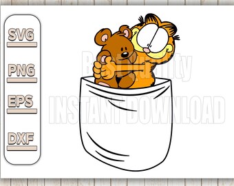Garfield Svg Cut File, Garfield Cartoon Character Svg File, Comic Strip ...