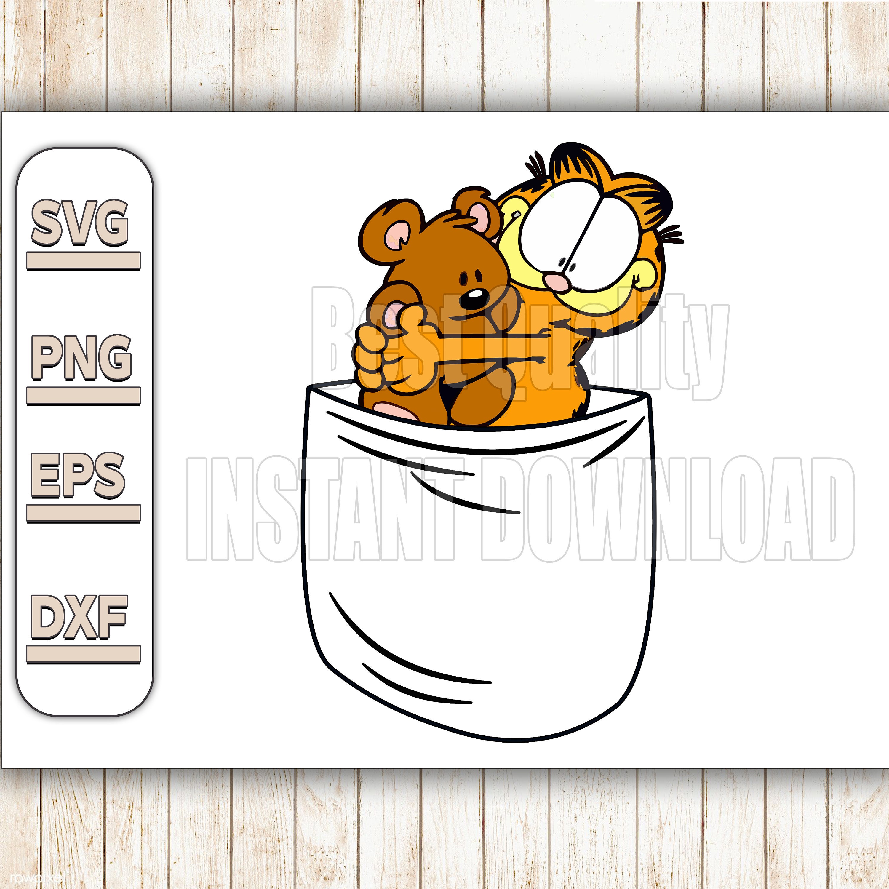 Garfield Svg Cut File, Garfield Cartoon Character Svg File, Comic Strip ...