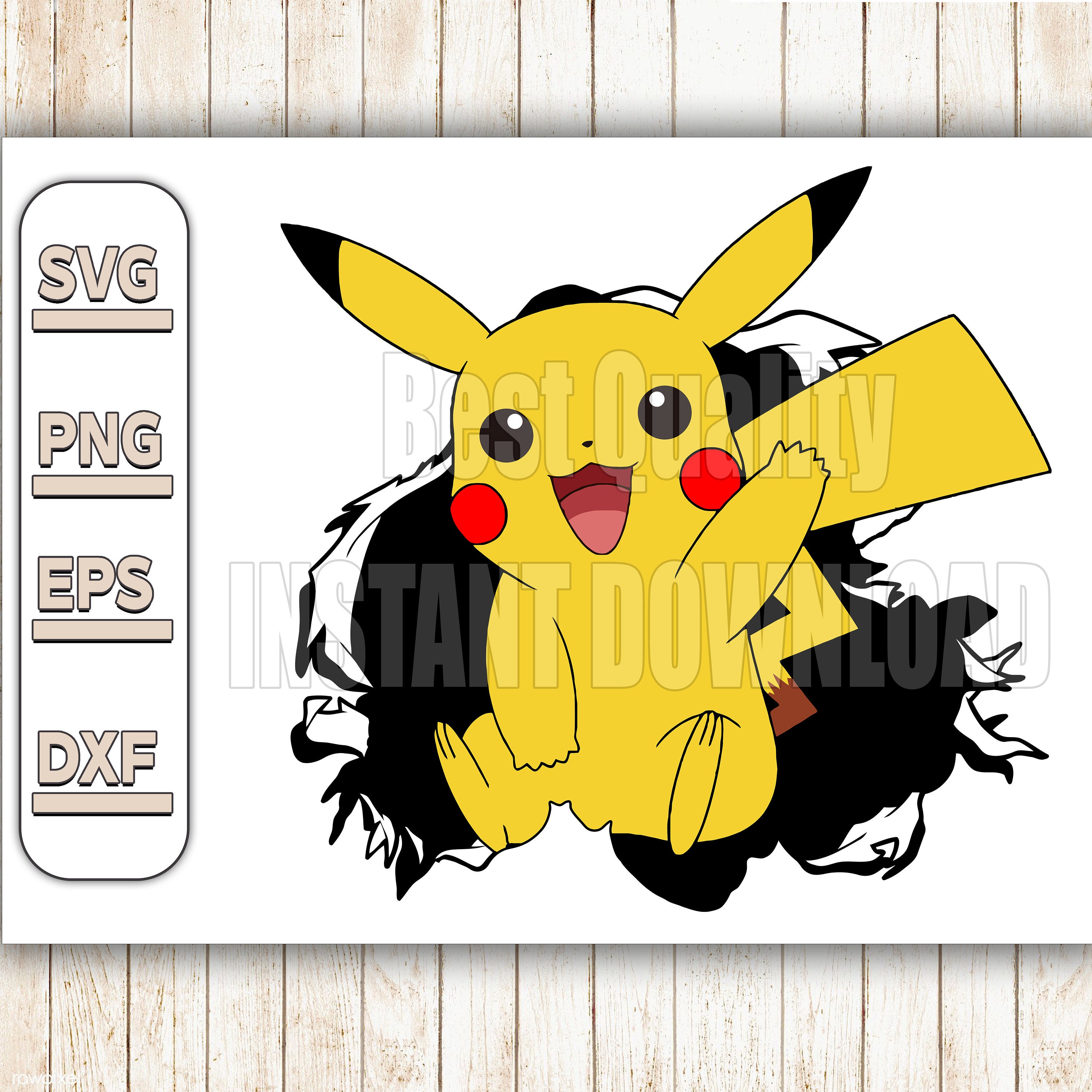 Pikachu Svg, Pikachu face svg, Pikachu eyes svg, Pikachu dxf, pikachu ...