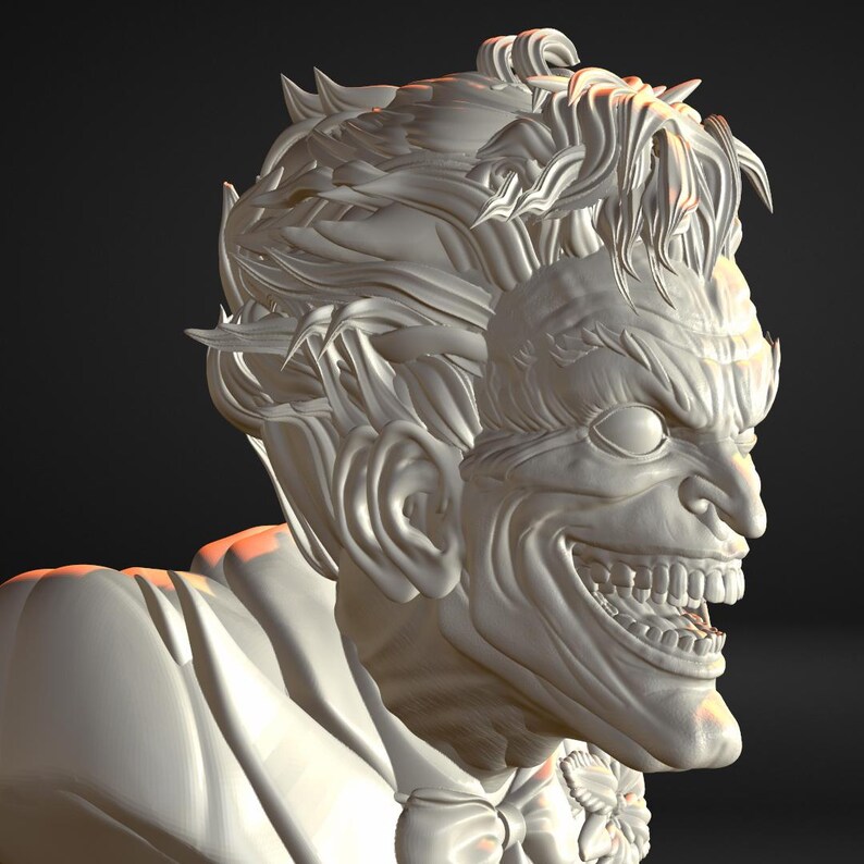 Joker Bust STL Model for 3D Printing 3D Printable Joker Bust 3D Print ...