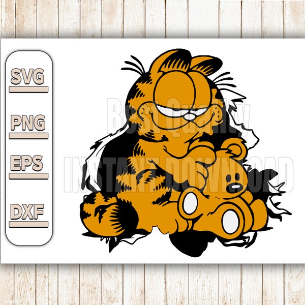 Garfield Svg - Etsy