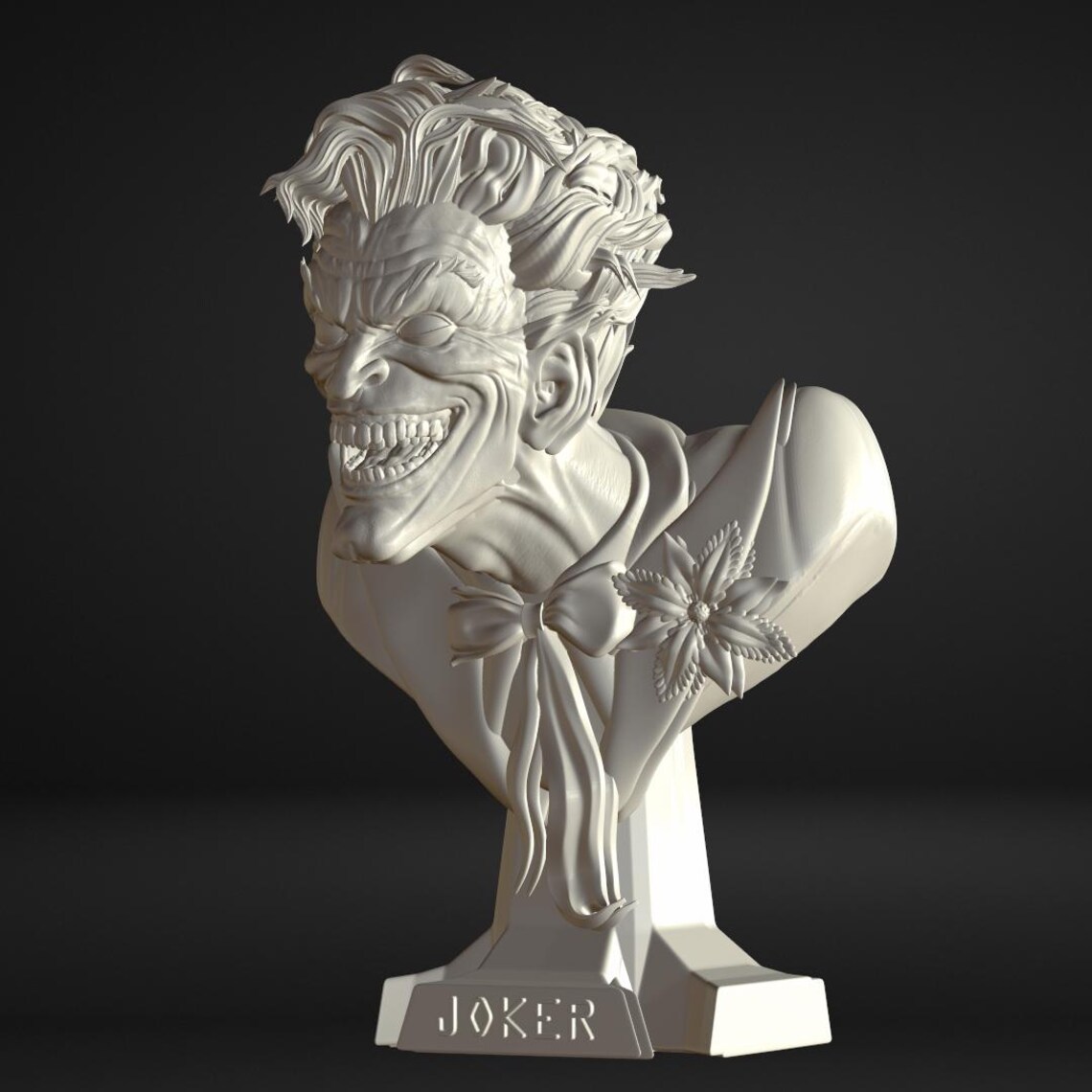 Joker Bust STL Model for 3D Printing 3D Printable Joker Bust 3D Print ...