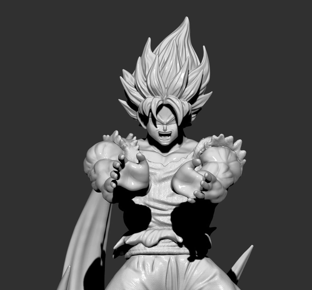 Dragonball STL, High Quality Stl Printer Files, Anime STL File, Goku 3D ...