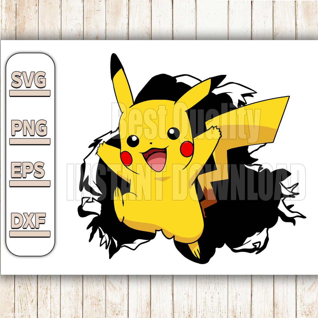 Pikachu Svg, Pikachu Face Svg, Pikachu Eyes Svg, Pikachu Dxf, Pikachu ...