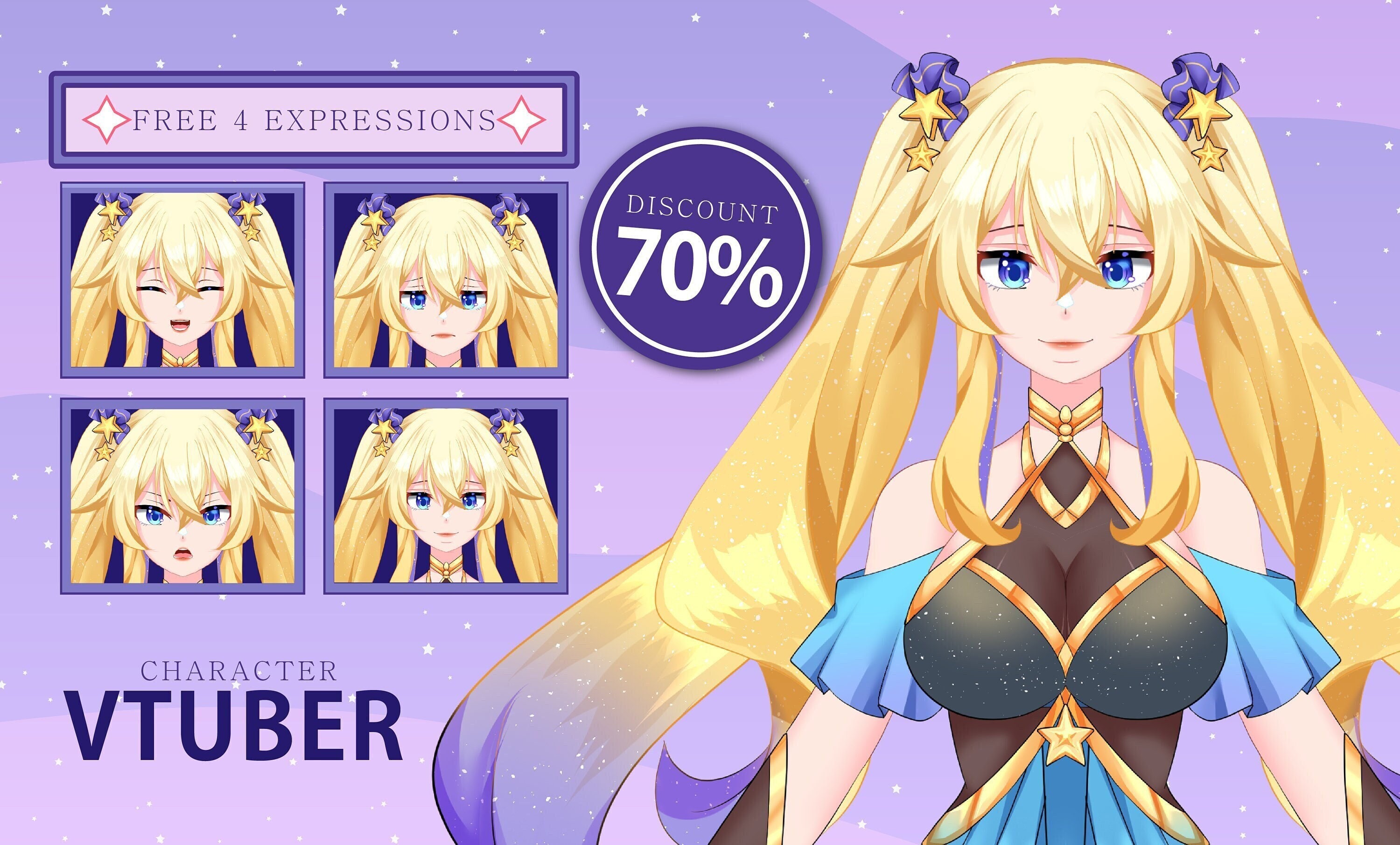 Modelo Vtuber personalizado / modelo live2d / OC / comisión vtuber ...