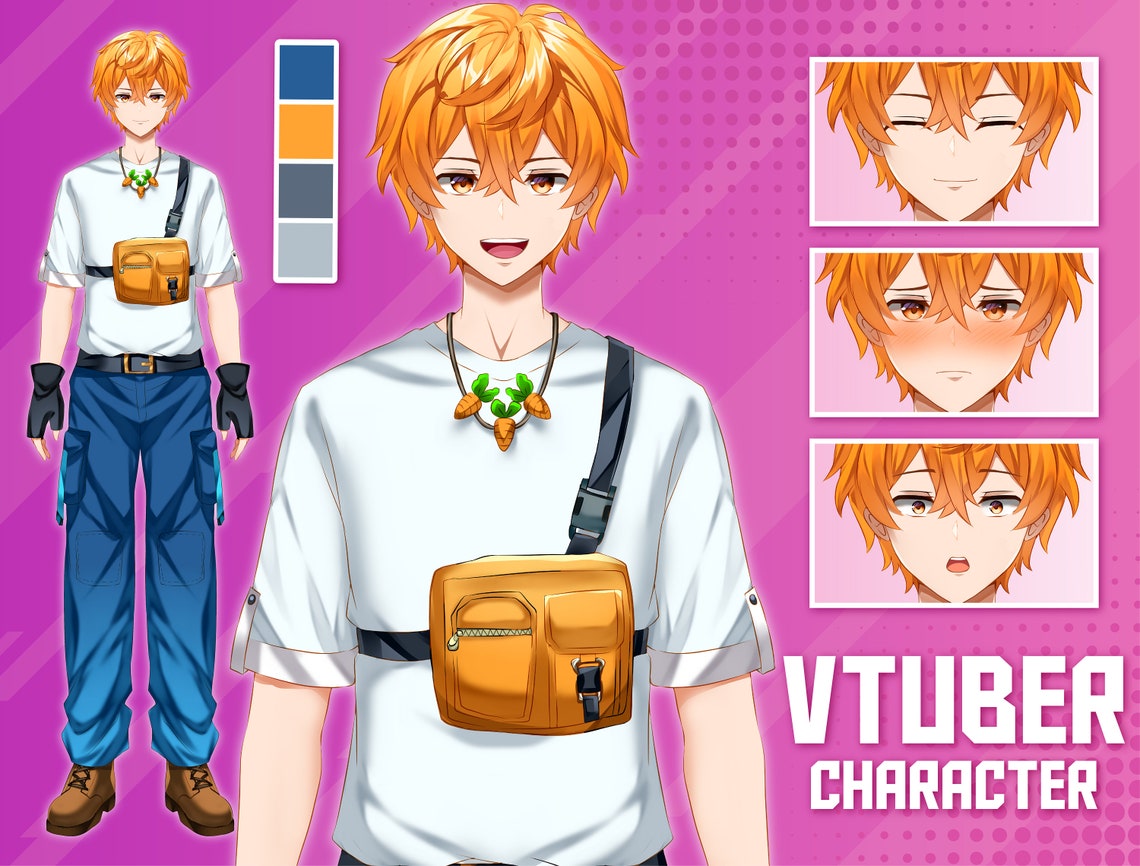 Vtuber Model Male Vtuber Model Vtuber Commission Vtuber - Etsy Canada