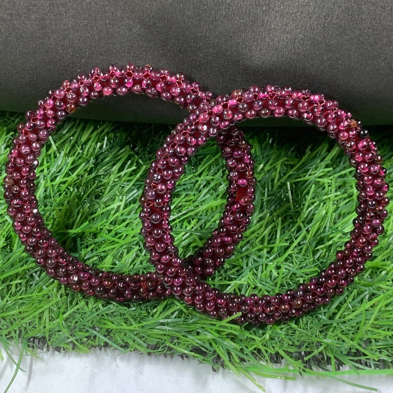 Garnet Bangle - Etsy