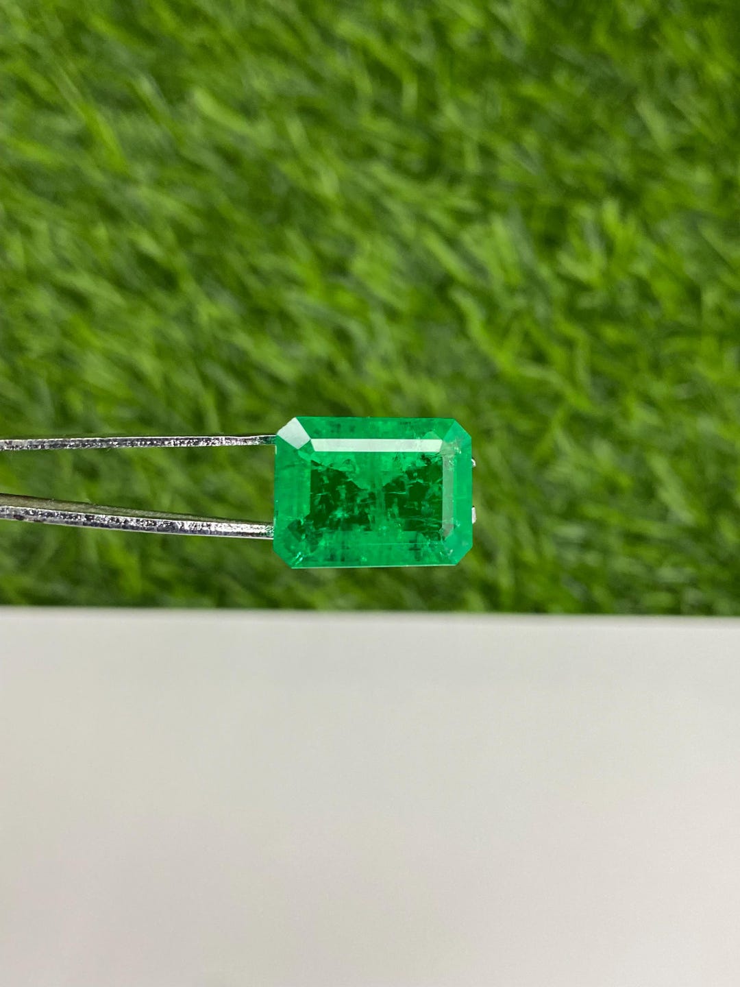 Colombian Emerald Cut Stone, Certified Lab Grown Emerald Faceted, Loose ...