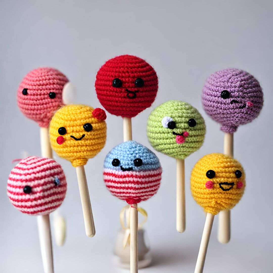 Amigurumi Lollipop Crochet Pattern, Colorful DIY Candy PDF Ebook, Fun ...