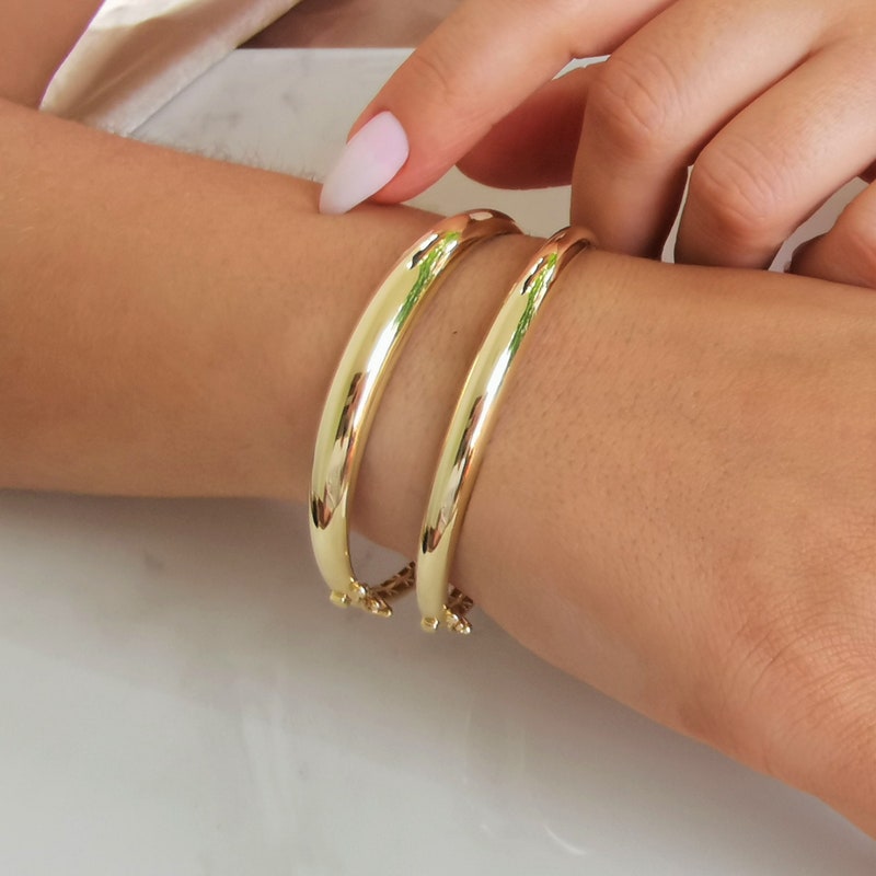 Everyday Gold Bangles - Etsy