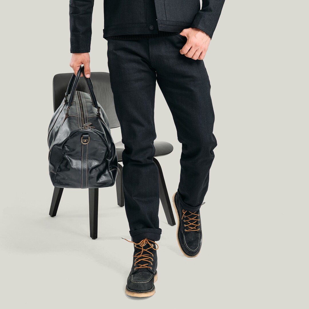 Craftsman's Black Raw Selvedge Denim Straight Worker Jean, Tailor Made ...