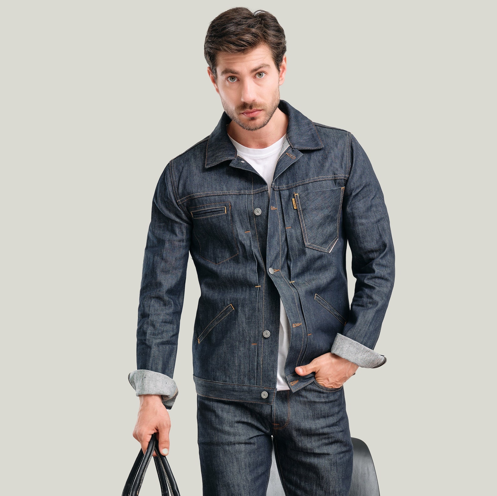 Career Builder's Raw Selvedge Denim Regular Worker Ceket, Tailor Made ...