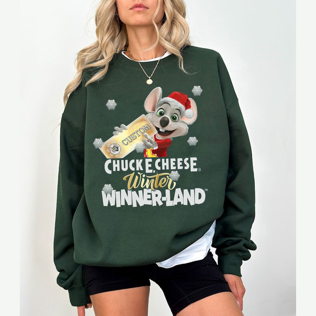 Custom Chuck E Cheese Winter Winner Land Sweatshirt Chuck E - Etsy