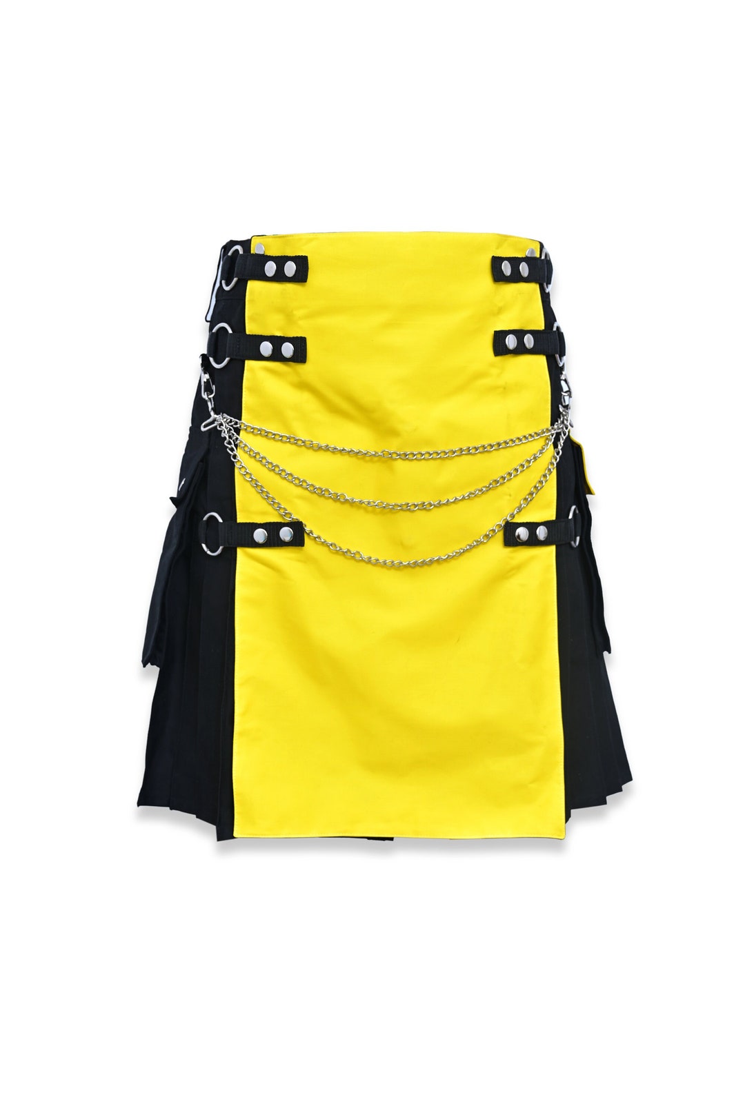 Yellow and Black Scottish Kilt handmade Kilts Scottish Kilts for Men ...