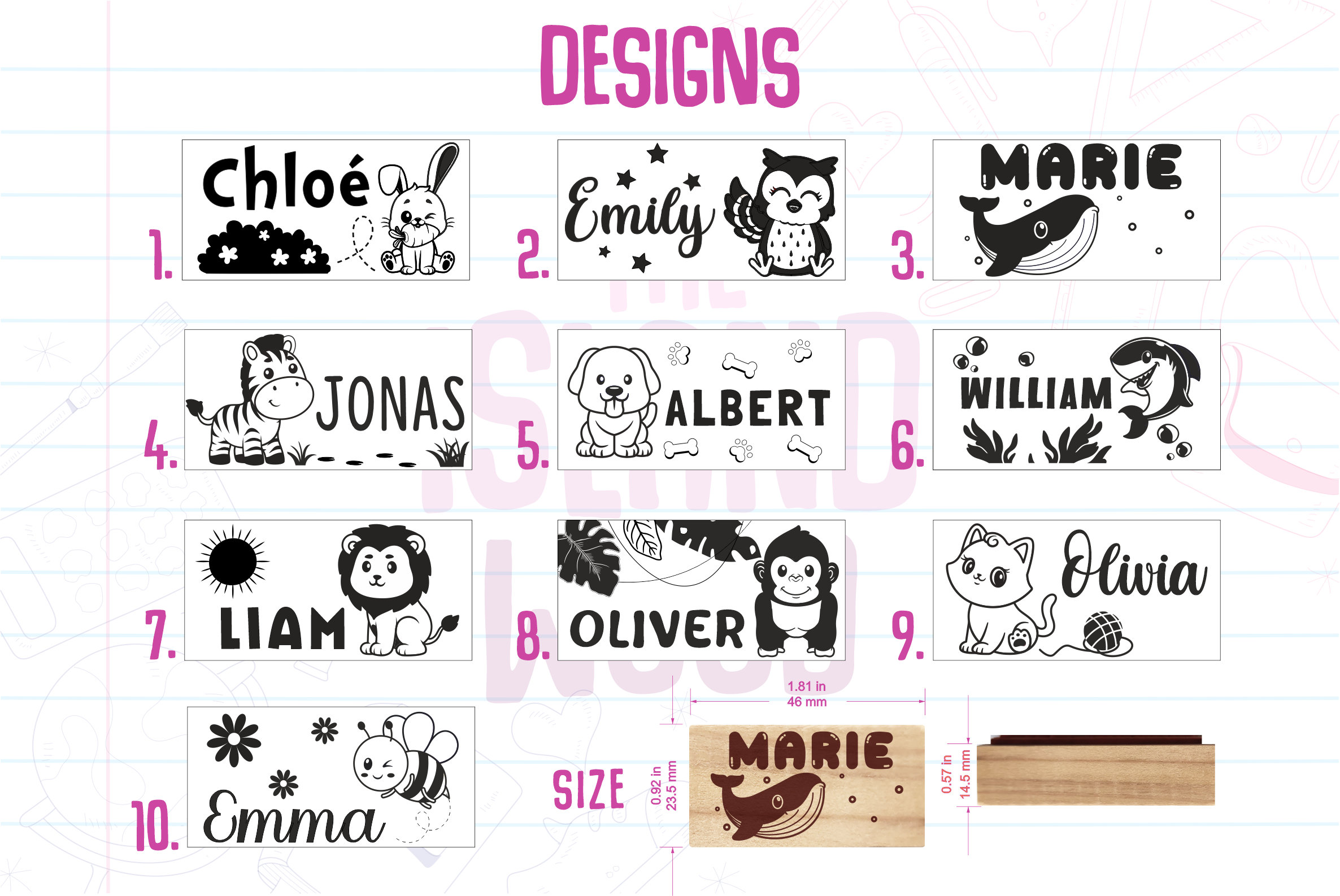 Personalized Name Stamp Kids Name Stamp for Clothing Name - Etsy