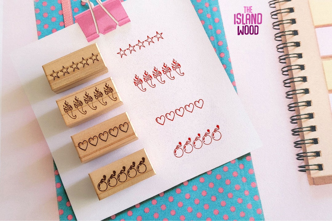 5 Star Rating Stamp | Book Rating Stamp | 5 Chili Pepper Rating Stamp ...