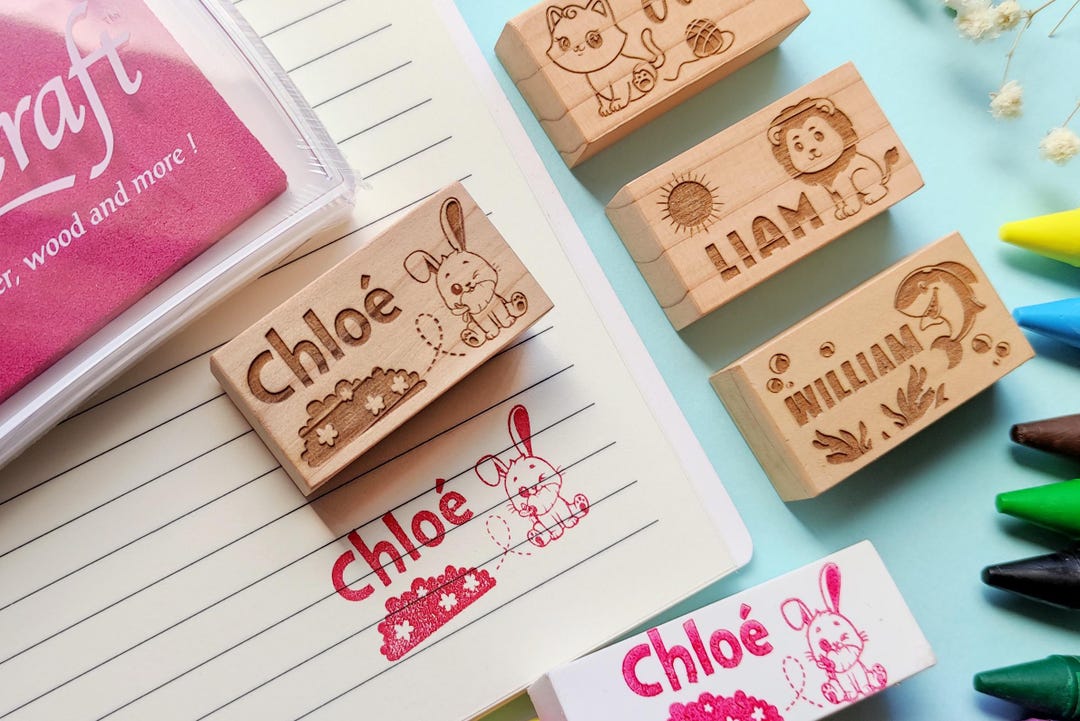Personalized Name Stamp, Kids Name Stamp for Clothing, Name Stamp for ...