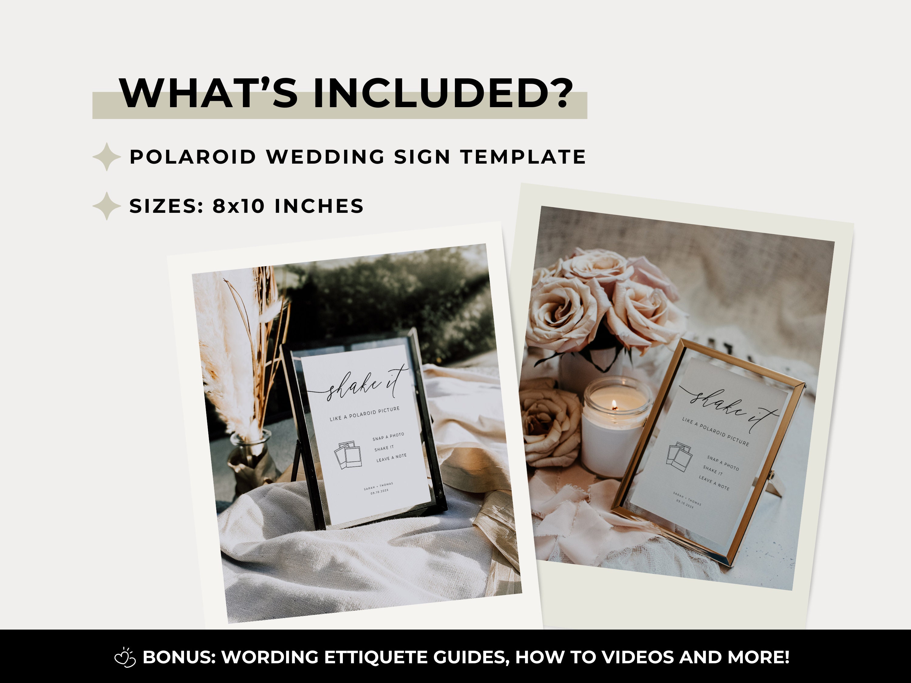 Photo Camera Sign Wedding, Photo Guestbook Sign, Wedding Photo Album ...