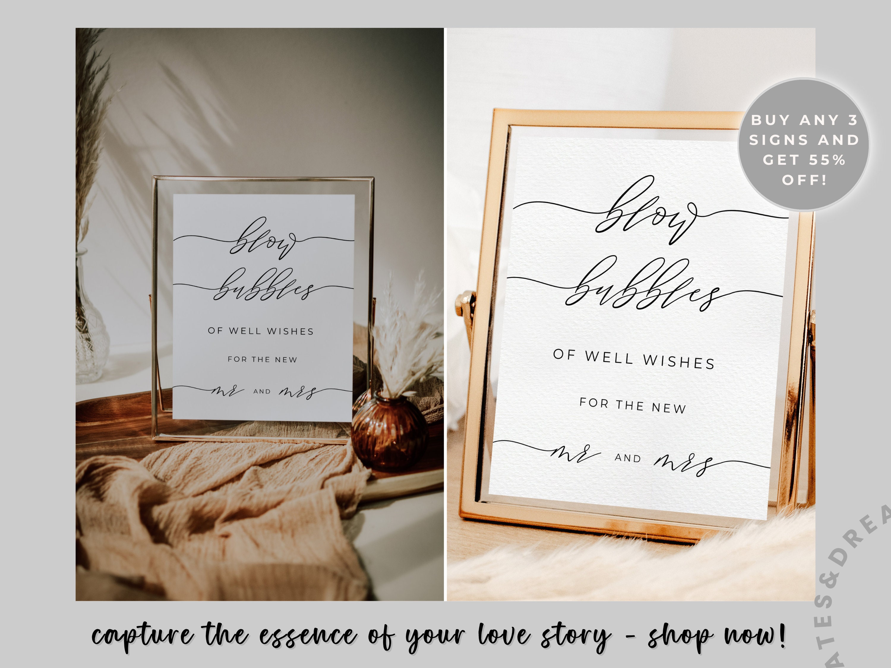 Bubble Send off Sign for Wedding, Wedding Send Off, Blow Bubbles of ...