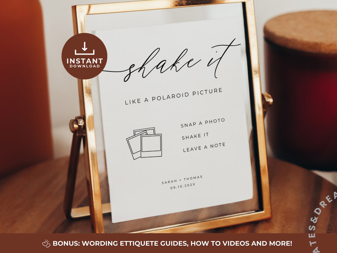 Photo Camera Sign Wedding, Photo Guestbook Sign, Wedding Photo Album ...