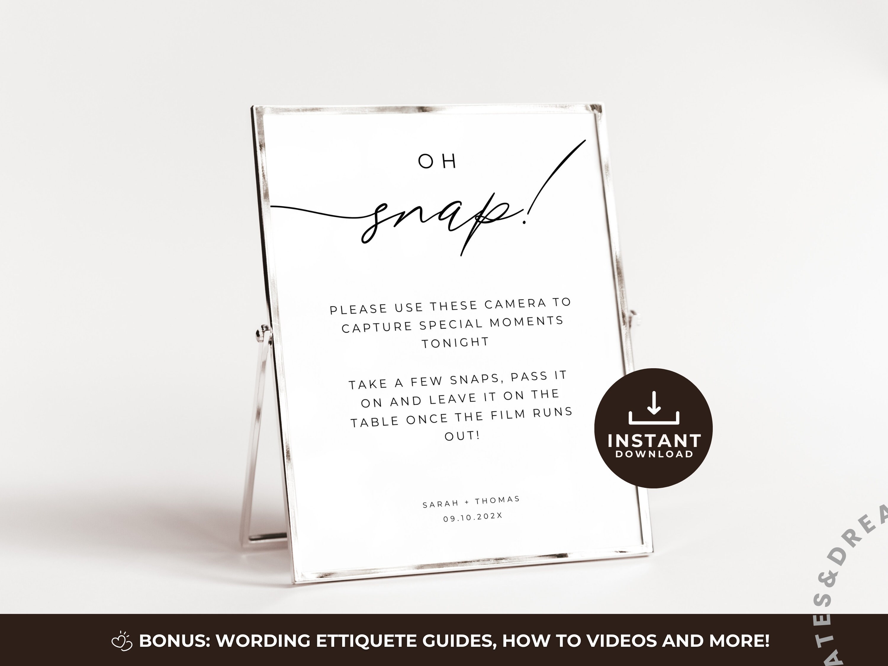 Disposable Camera Wedding Sign, Wedding Disposable Camera Sign, Photo ...