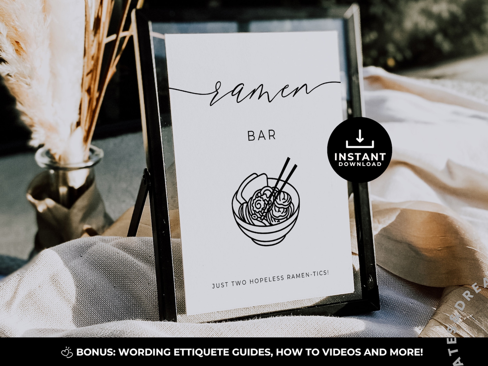 Ramen Bar Sign, Ramen Food Sign, Modern Editable Food Menu, East Asian ...