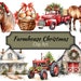 Christmas Clip Art, Farm Clip Art, Festive Holiday Clip Art, Winter ...