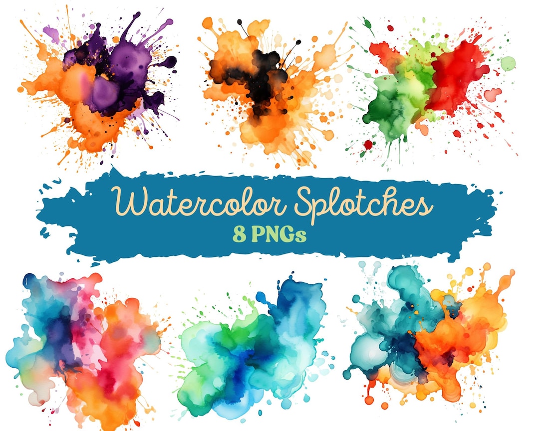 Watercolor Splotch Clipart, Watercolor Splotch PNG, Watercolor PNG ...
