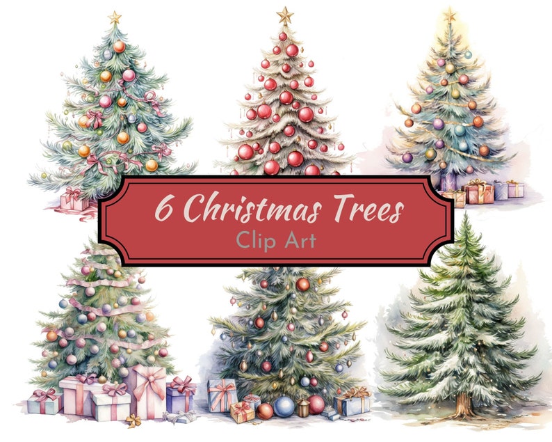 Christmas Tree Clipart, Christmas Tree PNG, Holiday Clip Art, Christmas ...