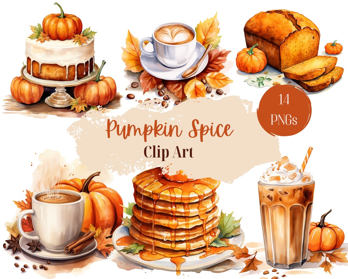 Pumpkin Spice PNG, Pumpkin Clipart, Autumn Fall Clip Art, Pumpkin PNG ...