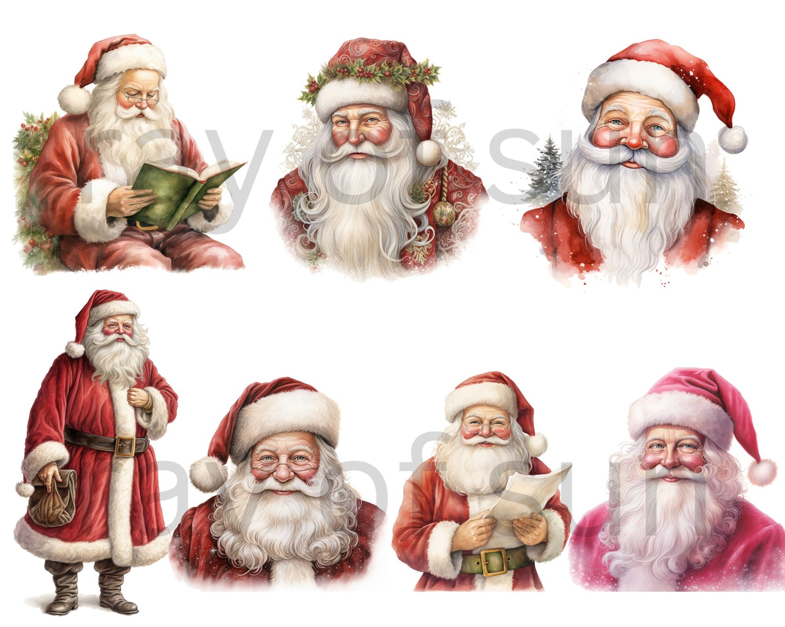 Santa Claus Clip Art, Saint Nick PNG, Santa Clipart, Christmas Clip Art ...