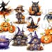 Halloween Watercolor Clip Art, Cute Halloween Clip Art, Halloween PNG ...